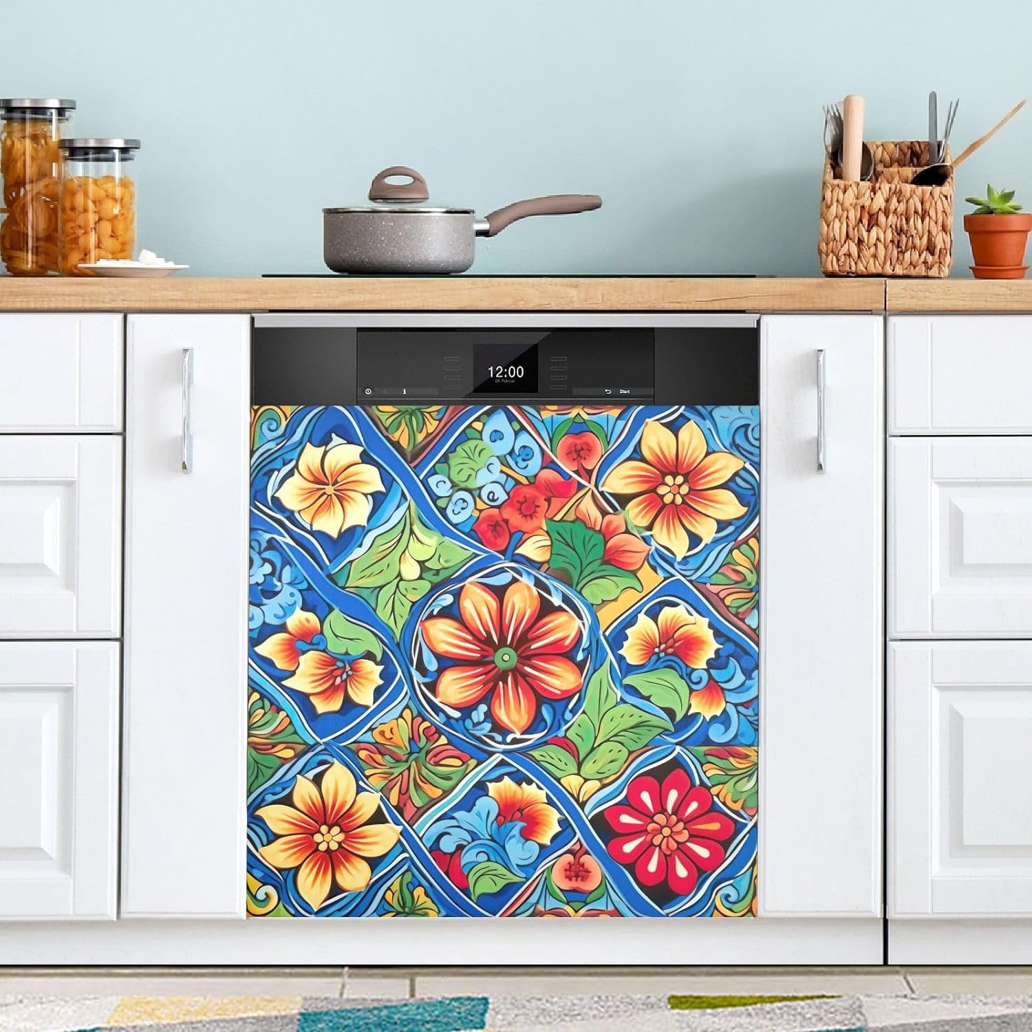 GZHJMY Mandala Pattern Dishwasher Magnet Cover Dishwasher Front Door ...