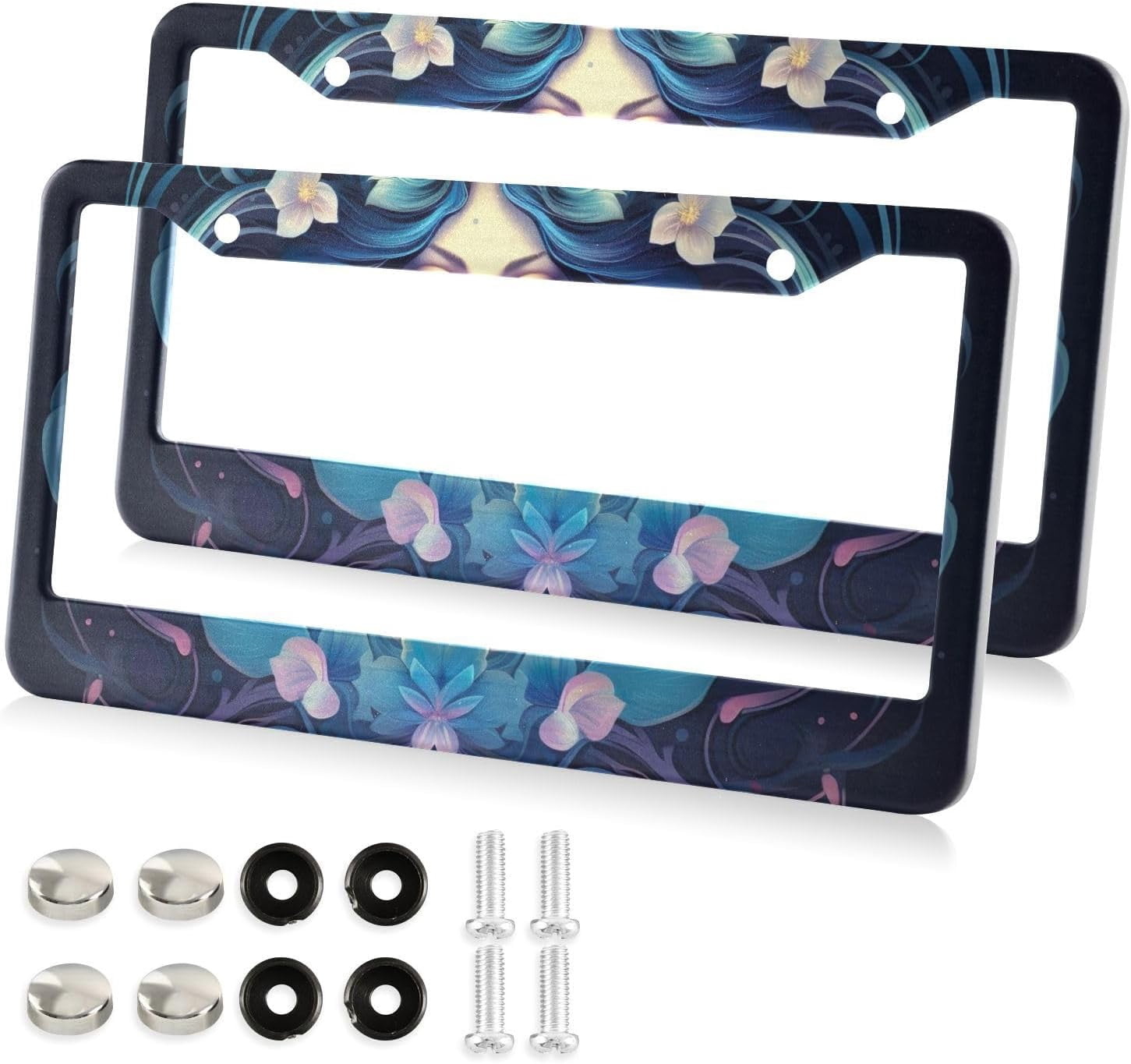 GZHJMY Mandalorian License Plate Frames 2 Pack Aluminum License Plate ...