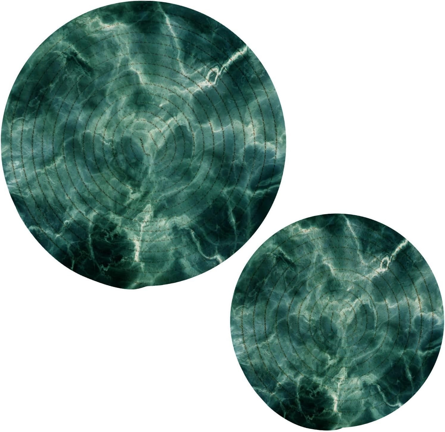 GZHJMY Marble Round Trivets Pot Holders 2 Pcs, Heat Resistant Cotton ...