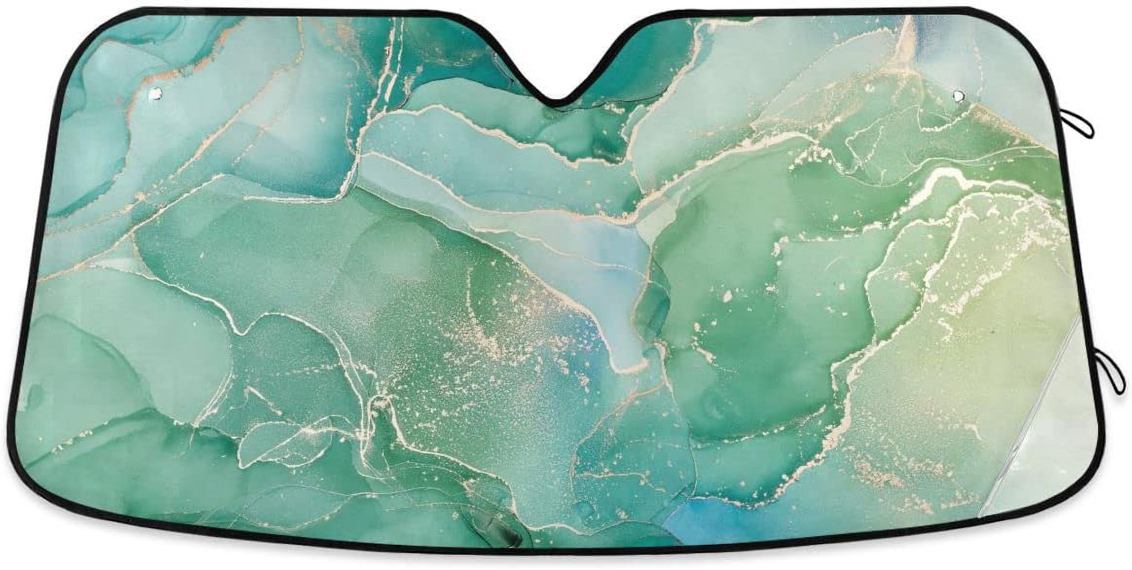 GZHJMY Marble Texture Front Windshield Sun Shade Folding Sun Shield ...