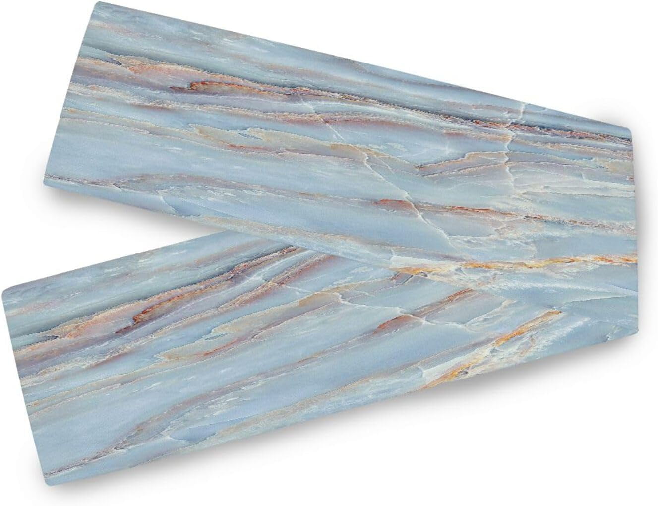 GZHJMY Marble Texture Table Runner Machine Washable Polyester Table ...