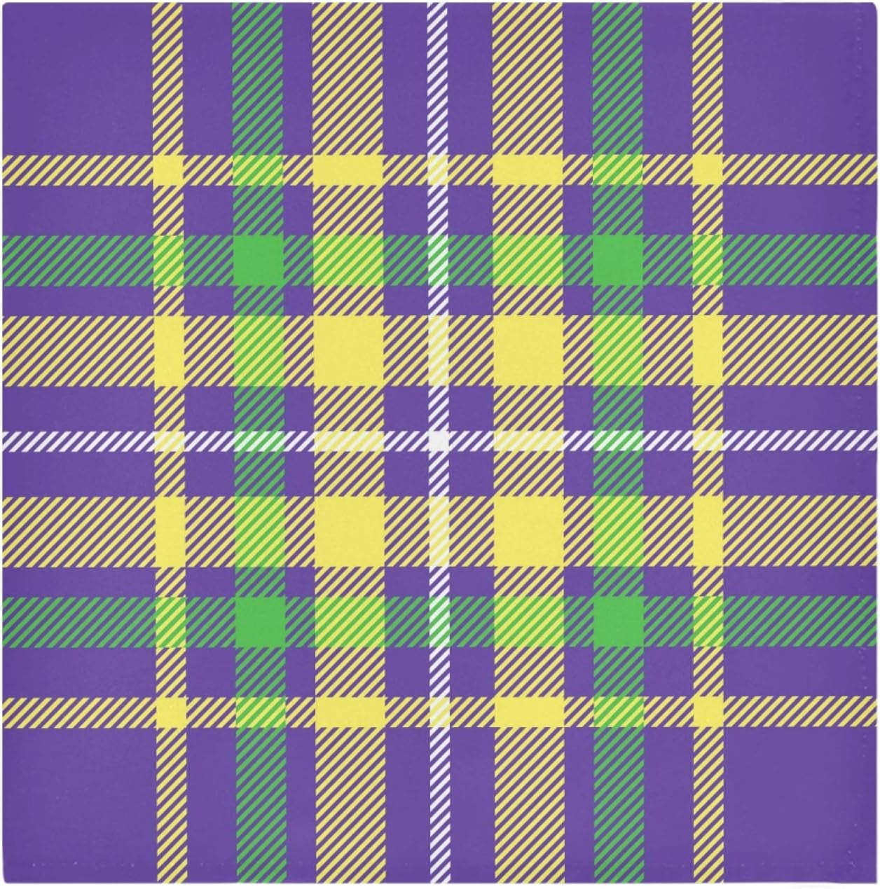 GZHJMY Mardi Gras Buffalo Plaid Cloth Dinner Napkins Oversize Carnival ...