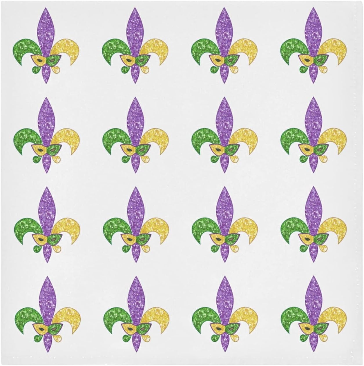 GZHJMY Mardi Gras Diamond Gorgeous Fleur De Lis Cool Cloth Napkin ...