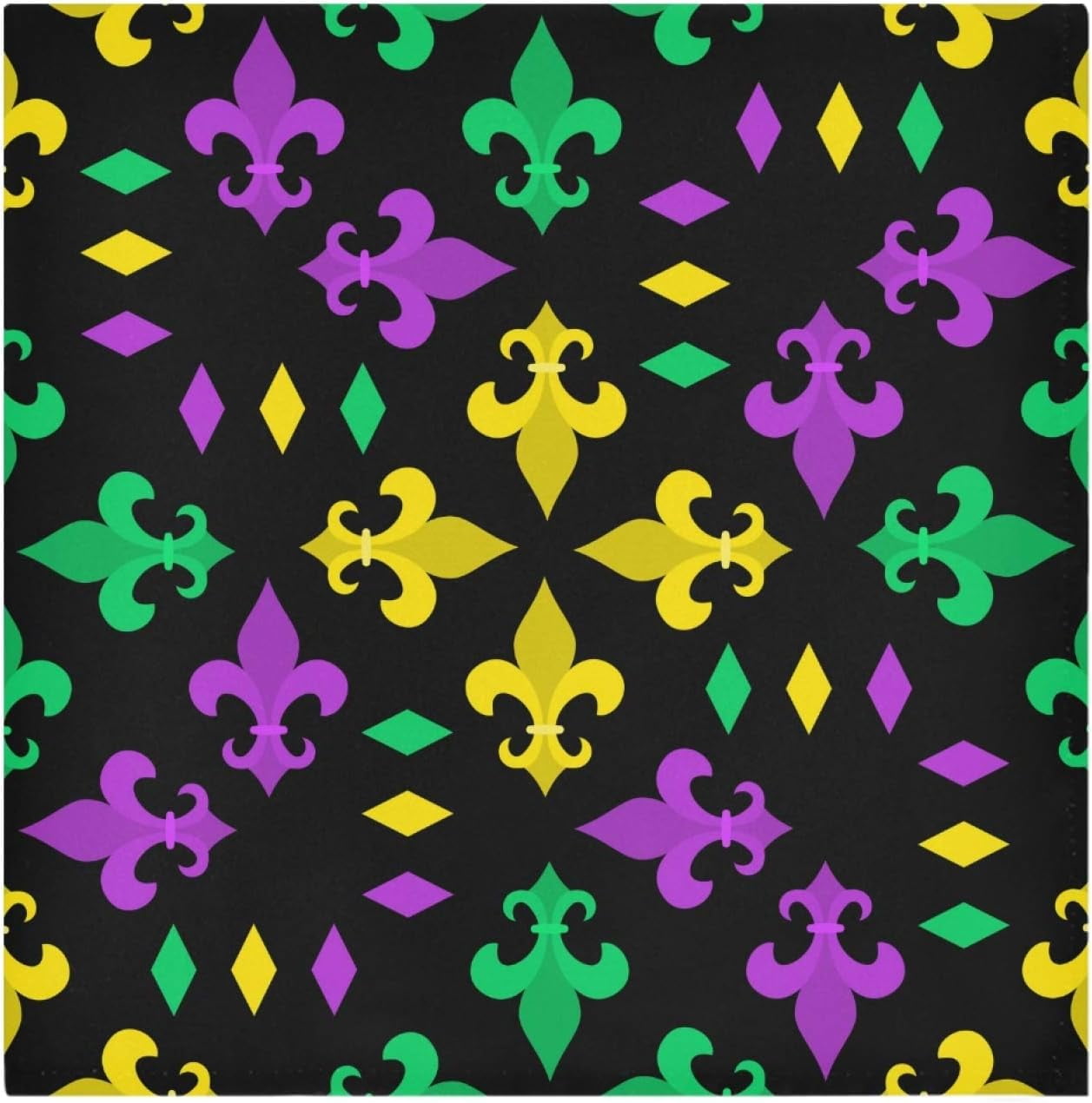 GZHJMY Mardi Gras Fleur De Lis Diamond Cute Cloth Dinner Napkins ...