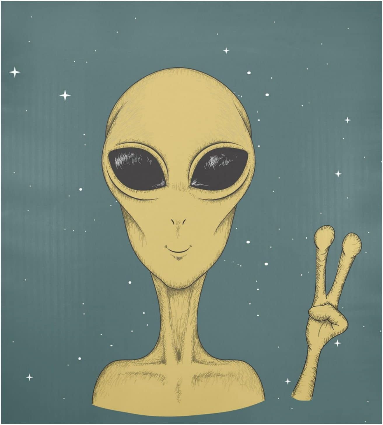 GZHJMY Martian Alien Peace Sign Retro Large Dishwasher Magnet Magnetic ...