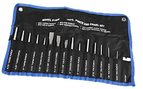 GZHJMY Mechanics Punches Tool, 16Pcs Mechanics Punches and Chisel Set ...