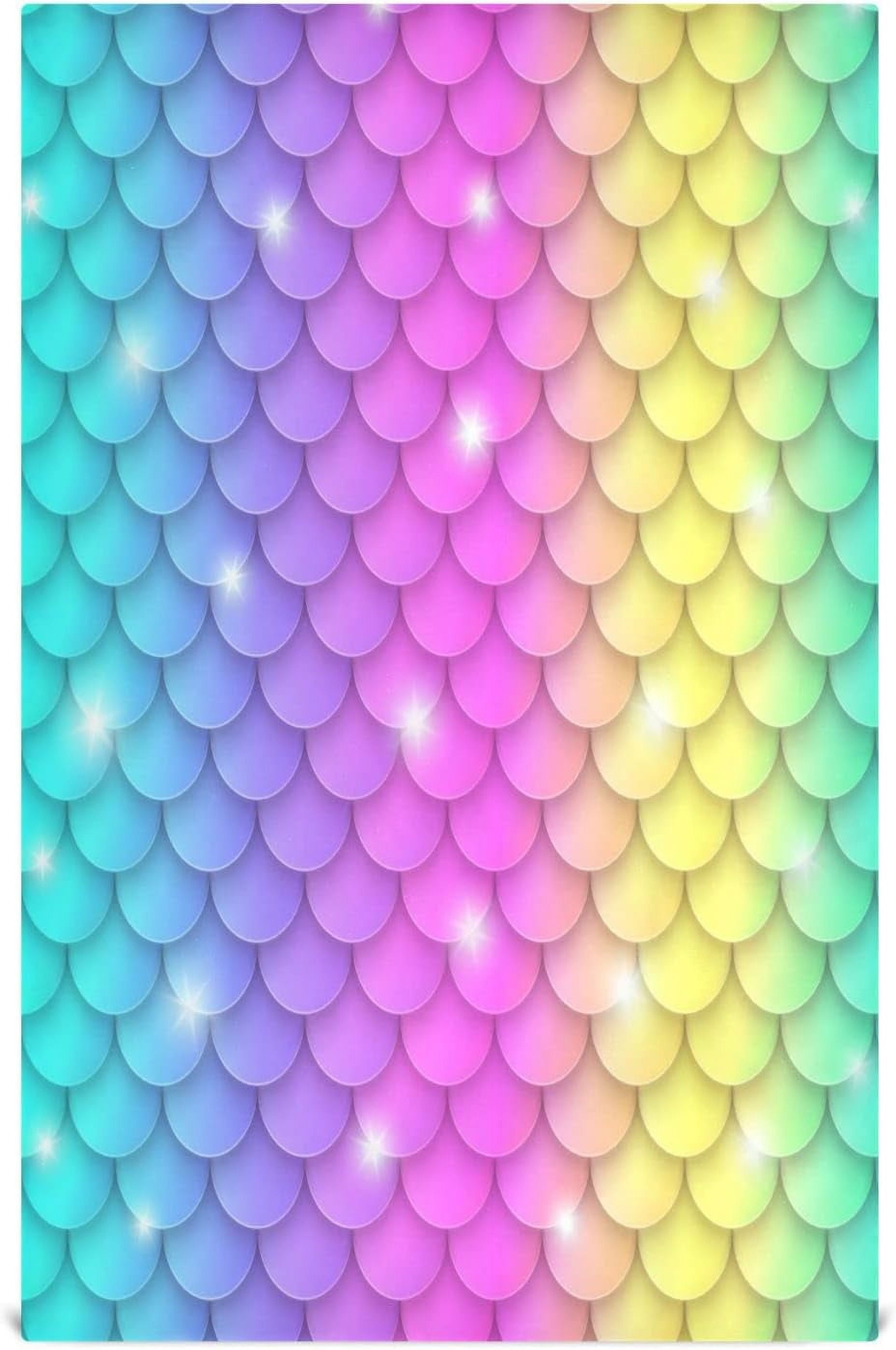 GZHJMY Mermaid Rainbow Scales Kitchen Dish Towel Set, Drying Kitchen ...