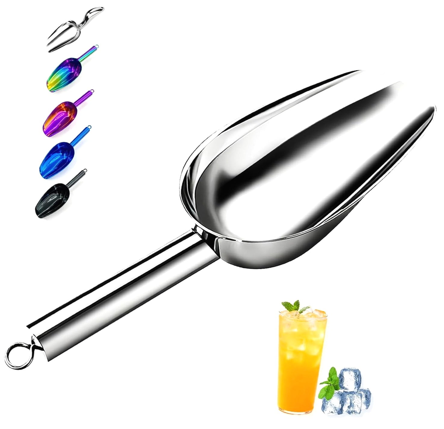 GZHJMY Metal Kitchen Scooper, Kitchen Scooper for Maker, Steel Small ...