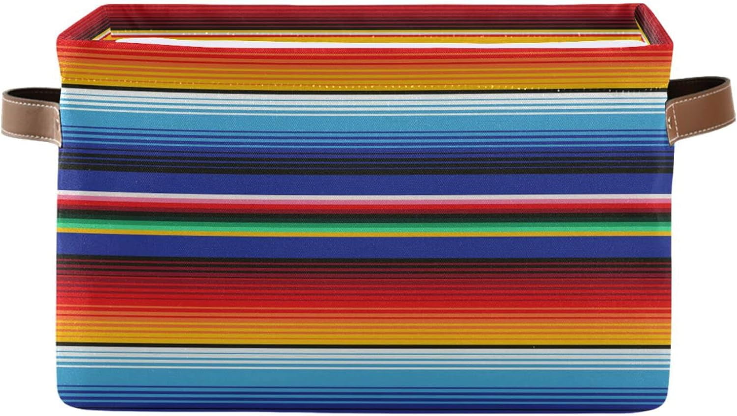 GZHJMY Mexican Blanket Stripes Shelf Storage Baskets, Foldable Fabric ...