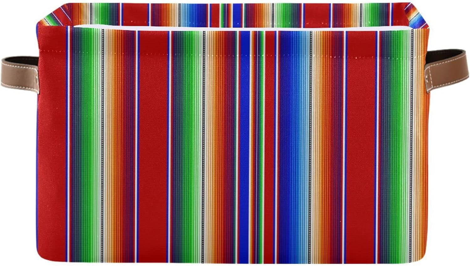 GZHJMY Mexican Blanket Stripes Shelf Storage Baskets, Foldable Fabric ...