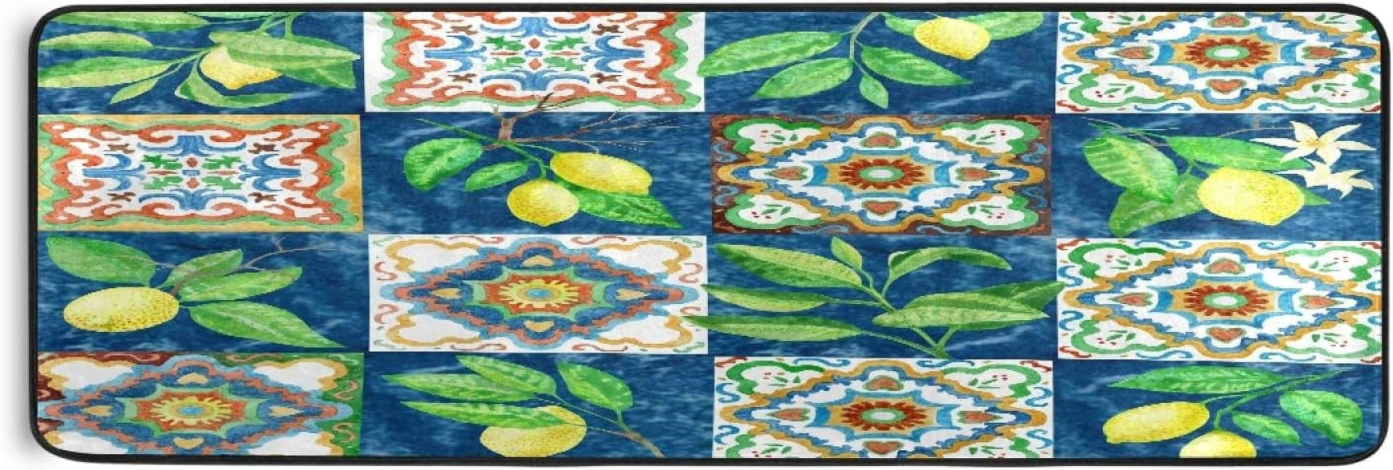 GZHJMY Mexican Lemon Talavera Rug Non-Slip Large Rugs Soft Comfort Area ...