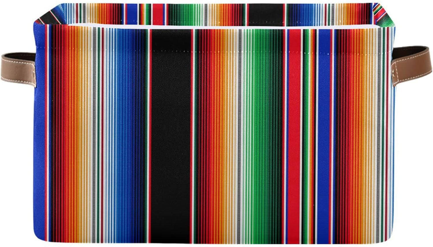 GZHJMY Mexican Serape Blanket Stripes Shelf Storage Baskets, Foldable ...