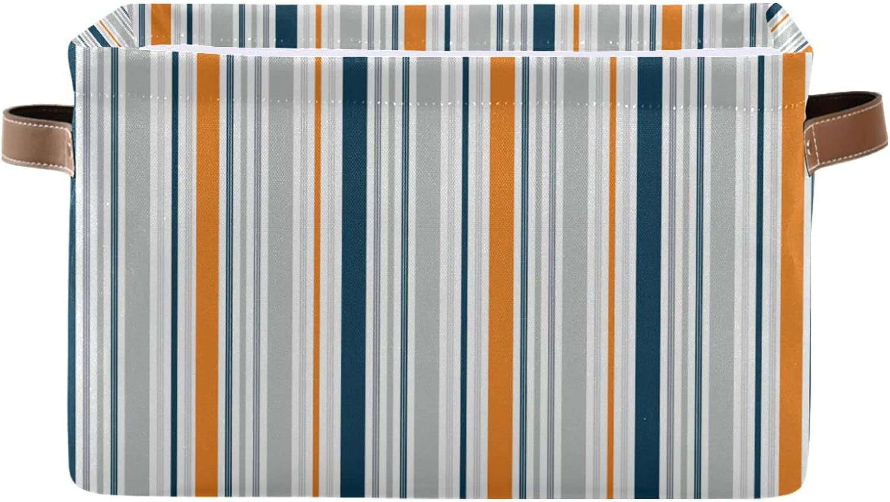 GZHJMY Mexican Serape Blanket Stripes Shelf Storage Baskets, Foldable ...