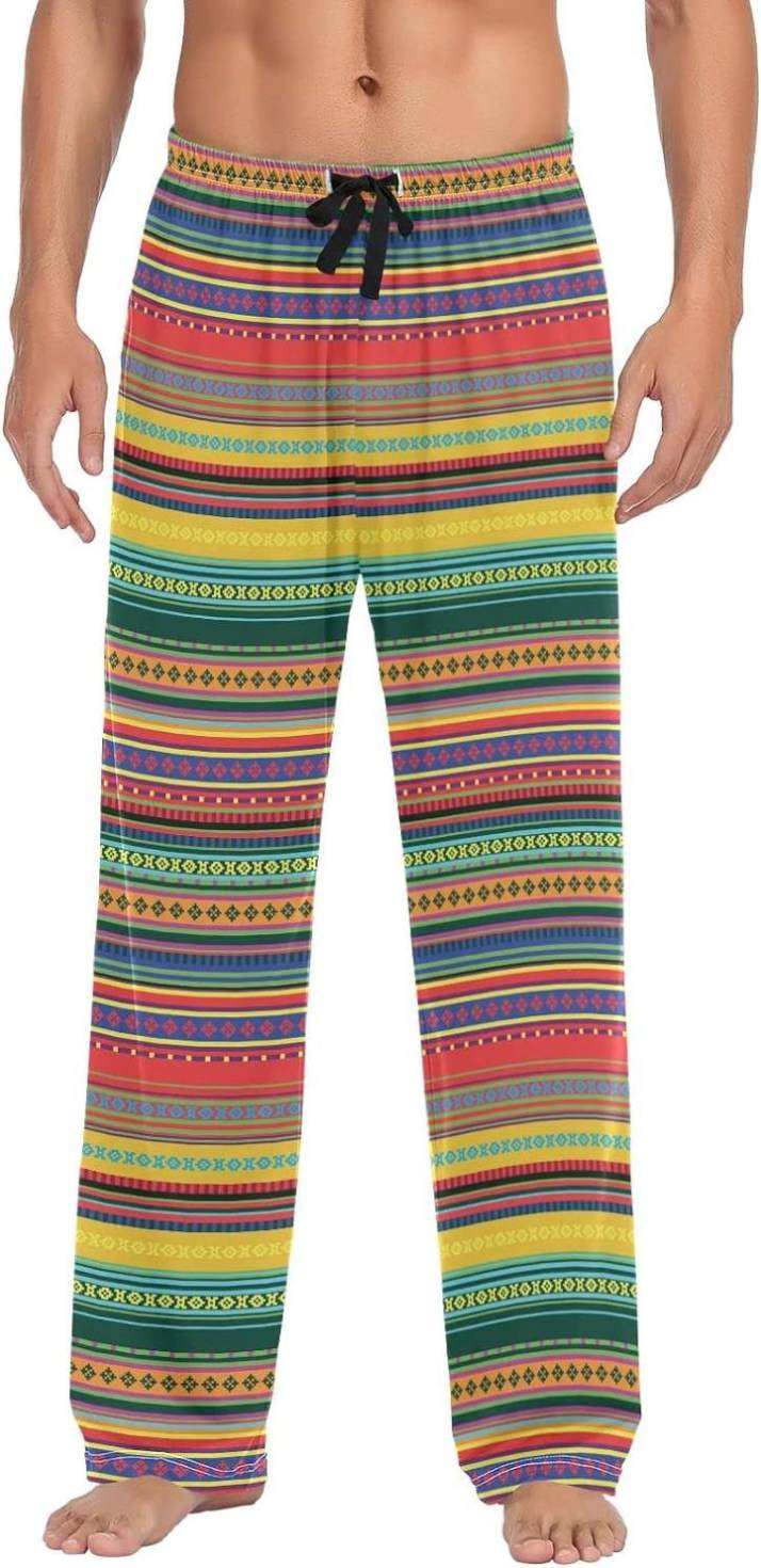 GZHJMY Mexican Serape Pajama Pants for Men, Lounge Pants Lightweight ...