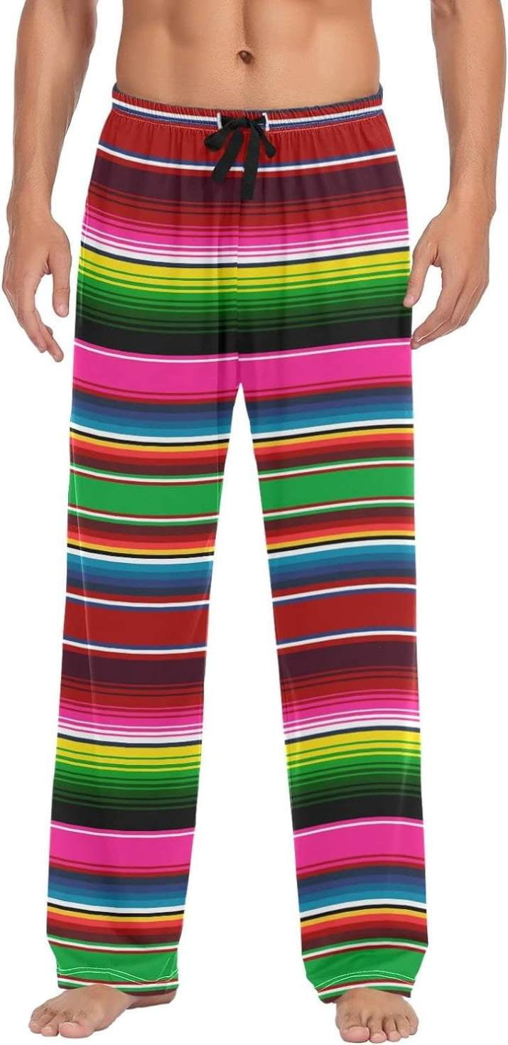 GZHJMY Mexican Serape Pajama Pants for Men, Lounge Pants Lightweight ...