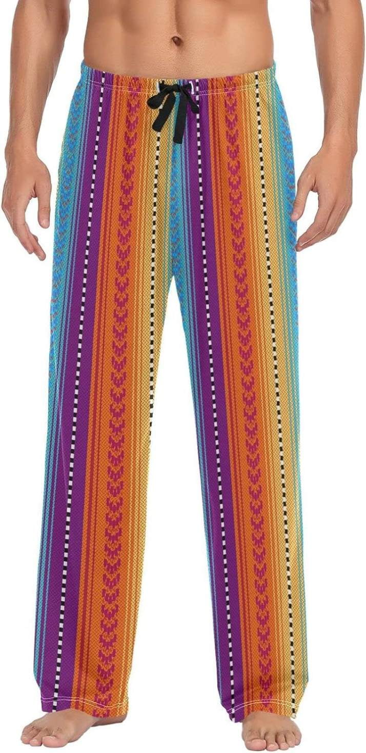 GZHJMY Mexican Serape Pajama Pants for Men, Lounge Pants Lightweight ...