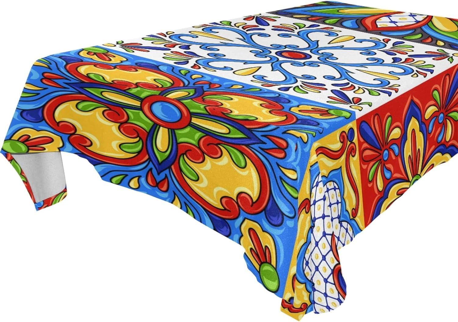 GZHJMY Mexican Talavera Tablecloth Durable Square Table Cloth ...