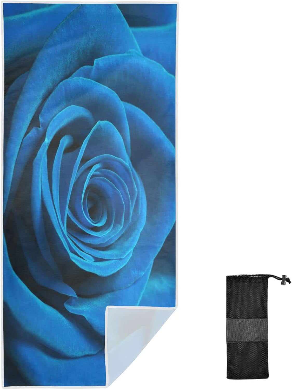 GZHJMY Microfiber Beach Towel,Blue Rose Super Absorbent Sport Towel ...