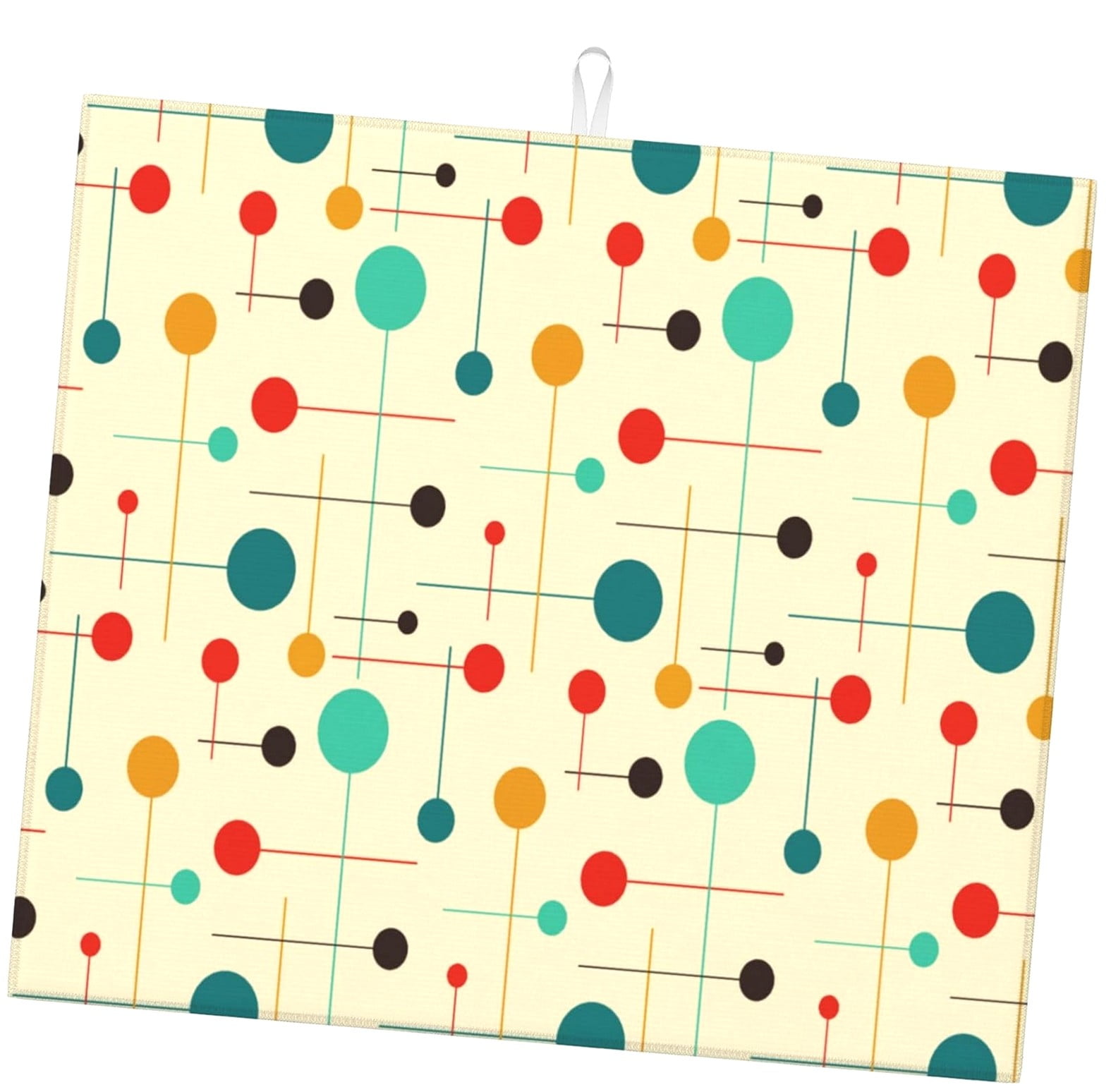 GZHJMY Mid Retro Dish Drying Mat for Kitchen, Washable Absorbent ...