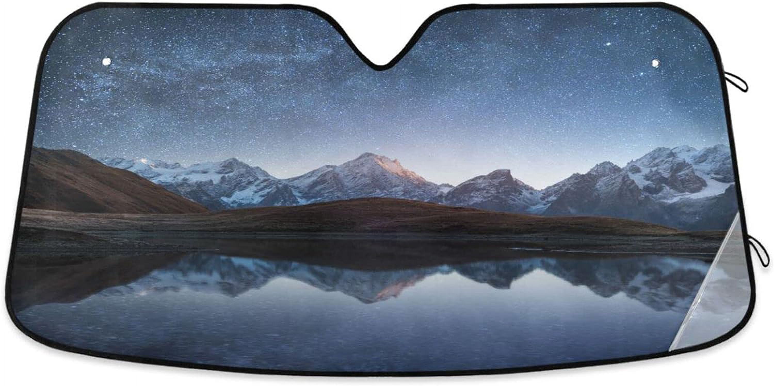 GZHJMY Mountain Lake Night Sky Car Windshield Sunshade Front Auto Sun ...