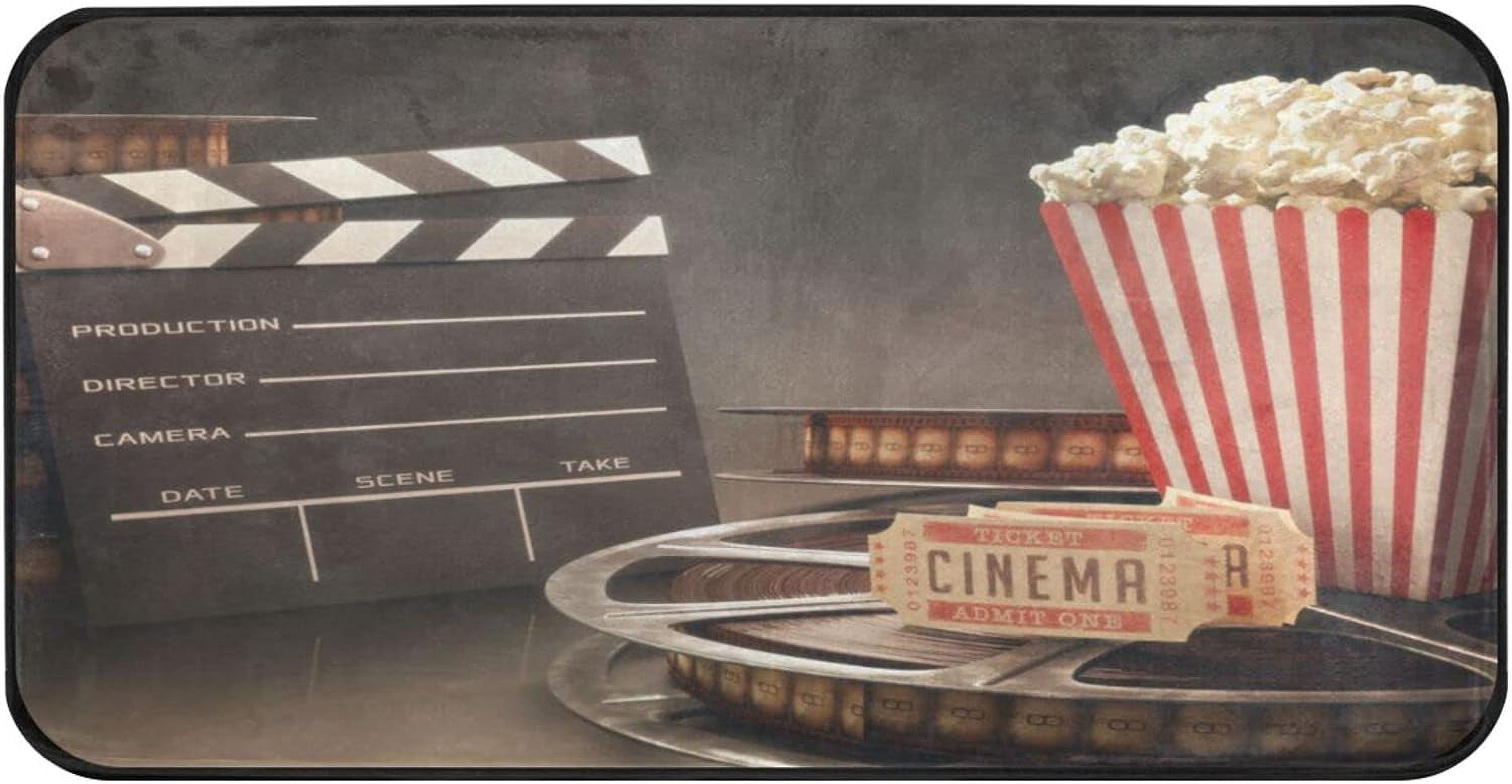 GZHJMY Movie Theater Popcorn Long Mat, Non-Slip Rug for Indoor and ...
