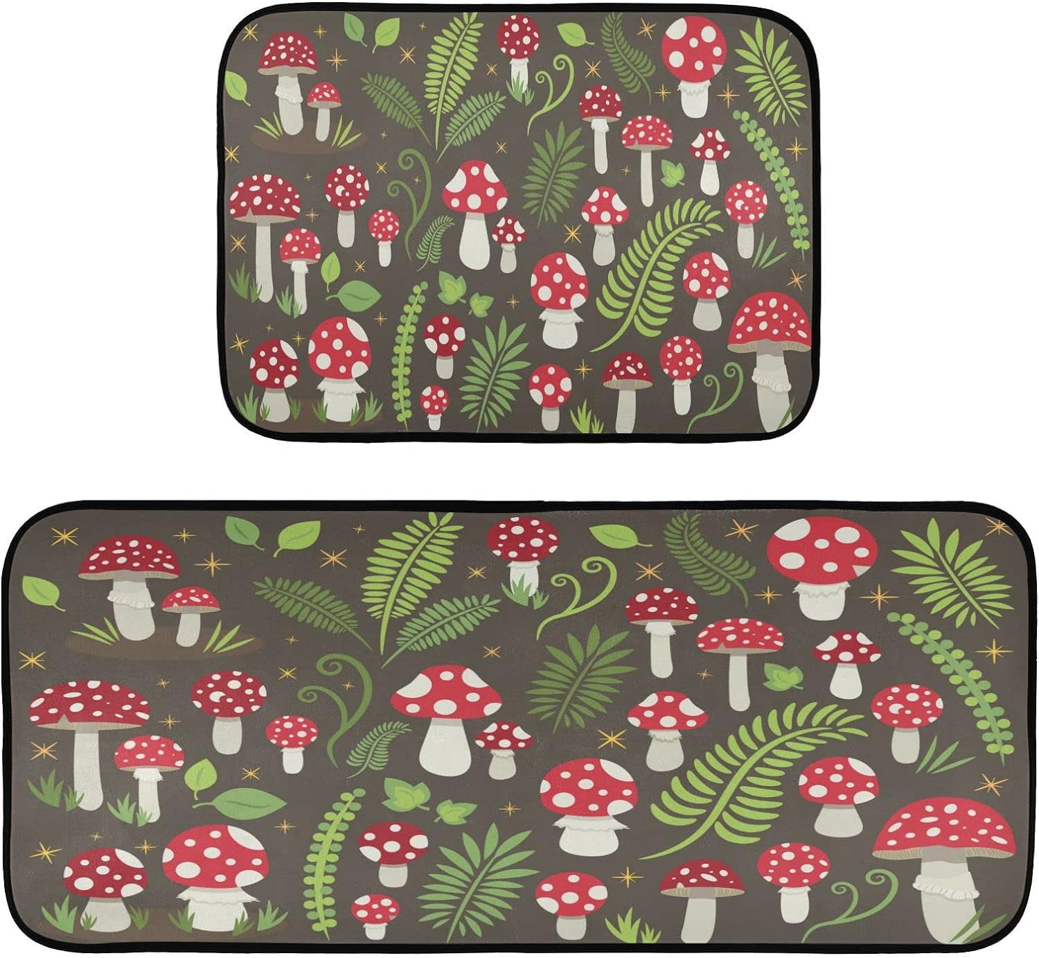 GZHJMY Mushroom Anti Fatigue Mats for Kitchen Floor,Set of 2 Non Skid ...