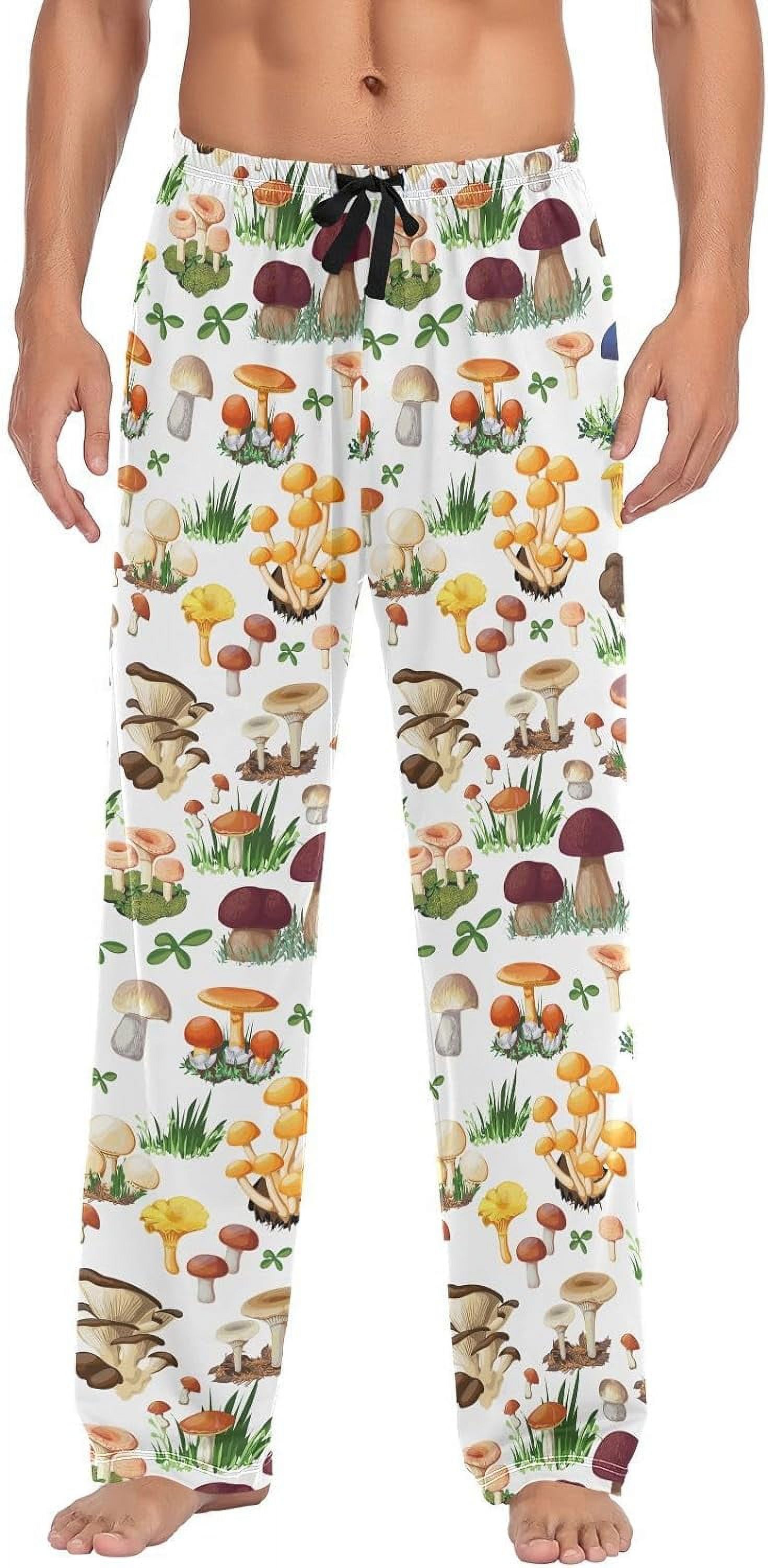 GZHJMY Mushroom Fungus Men's Pajama Pants, Soft and Comfortable Lounge ...