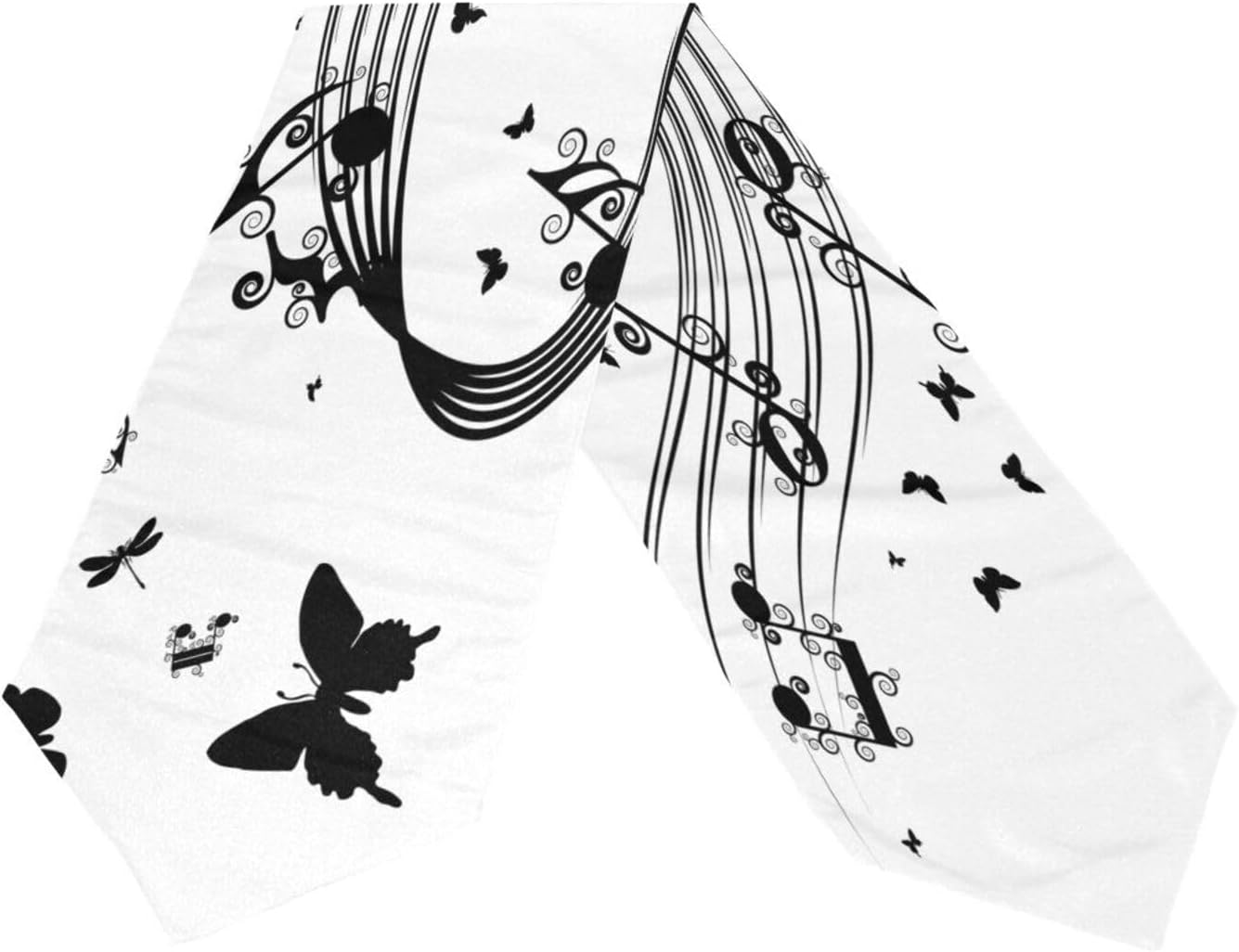 GZHJMY Music Notes Butterflies Table Runner Seasonal Table Cloth Runner ...