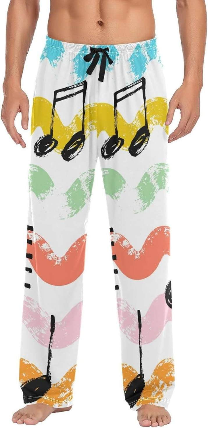 GZHJMY Music Notes Pajama Pants For Men, Men's Separate Bottoms, Lounge ...
