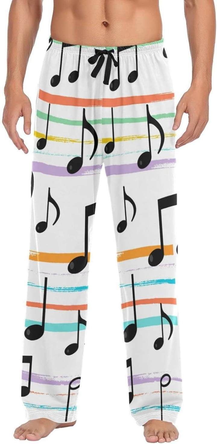 GZHJMY Music Notes Pajama Pants For Men, Men's Separate Bottoms, Lounge ...