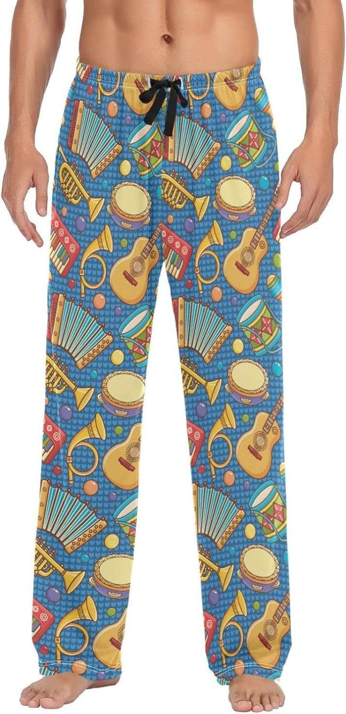 GZHJMY Musical Notes Pajama Pants for Men, Lounge Pants Lightweight Men ...
