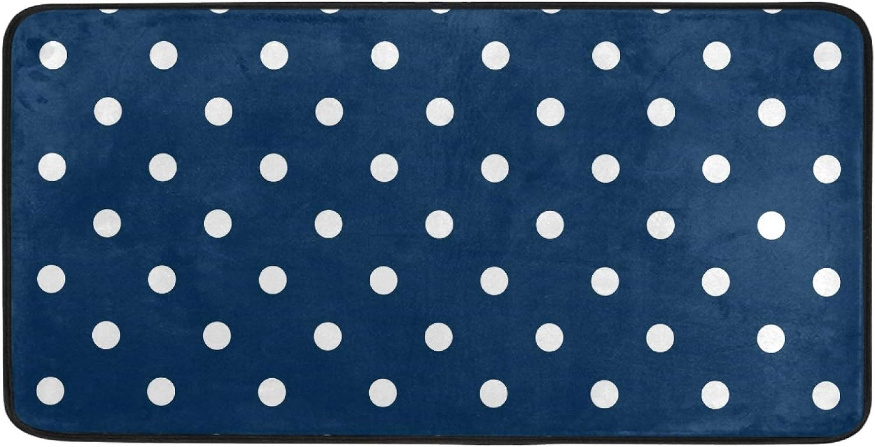 GZHJMY Navy Blue Polka Dot Rug Non-Slip Large Rugs Soft Comfort Area ...