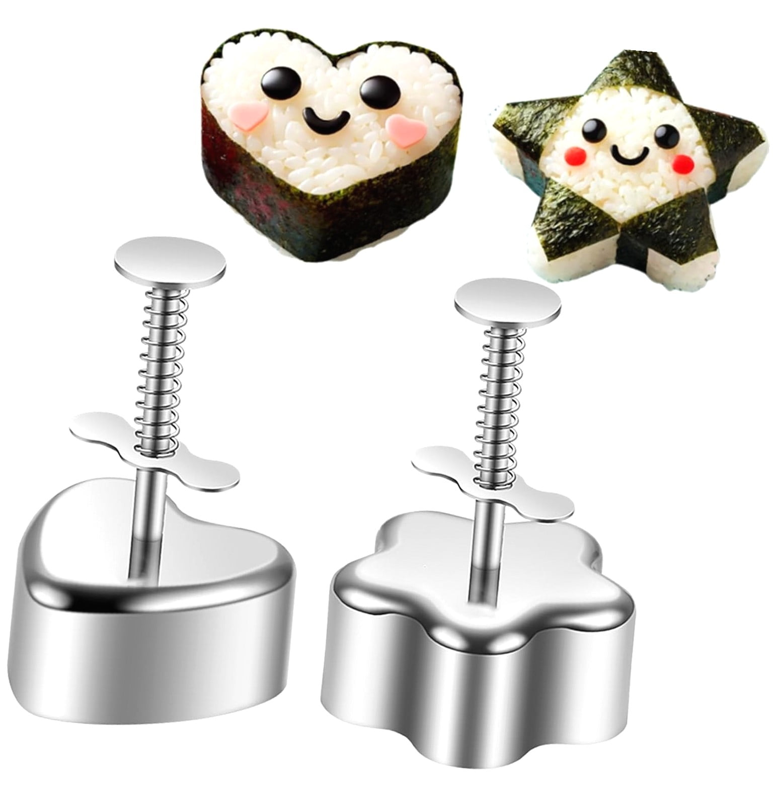 GZHJMY Onigiri Steel, Heart and Star Shaped Set, Sushi Making Kit Lunch ...