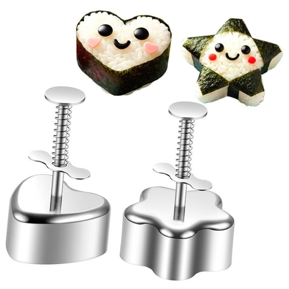GZHJMY Onigiri Steel, Heart and Star Shaped Set, Sushi Making Kit Lunch ...
