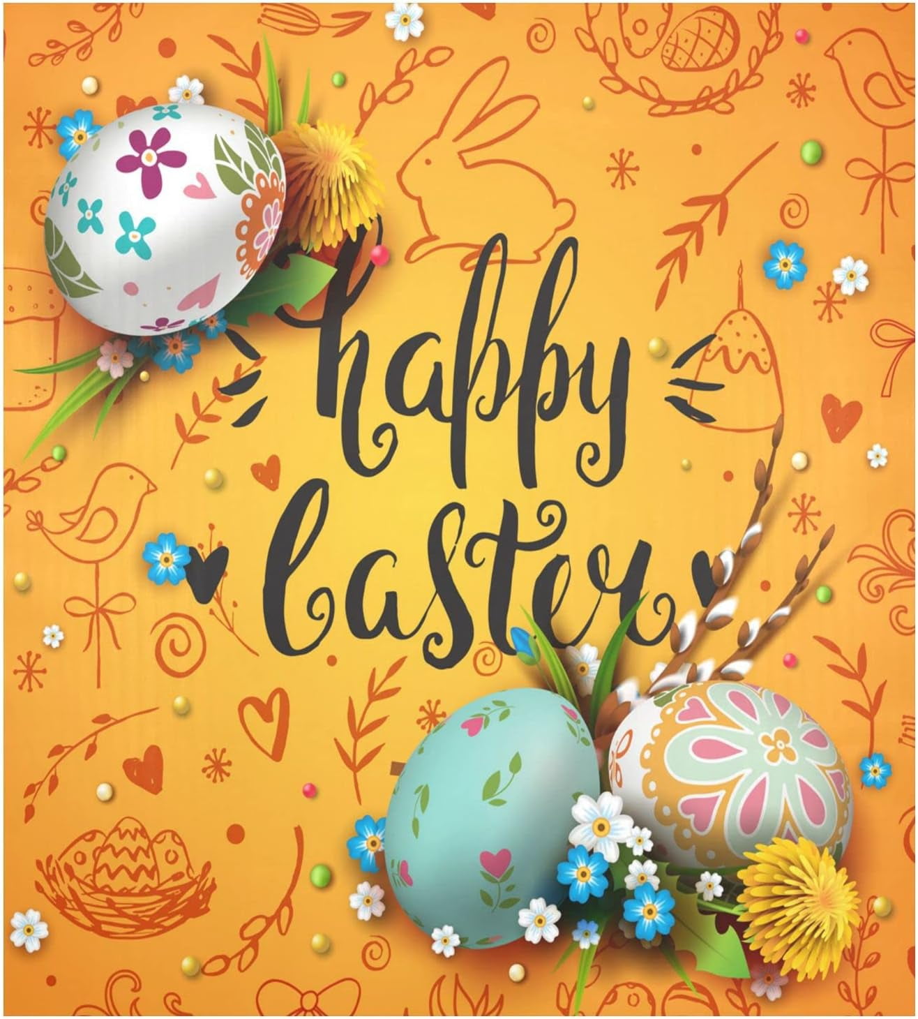 GZHJMY Orange Easter Egg Magnetic Dishwasher Sticker,Kitchen Magnetic ...