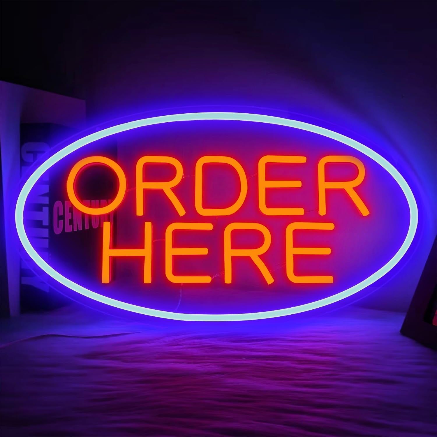 GZHJMY Order Here Neon Sign Order Here Sign Business Neon Sign for Wall ...