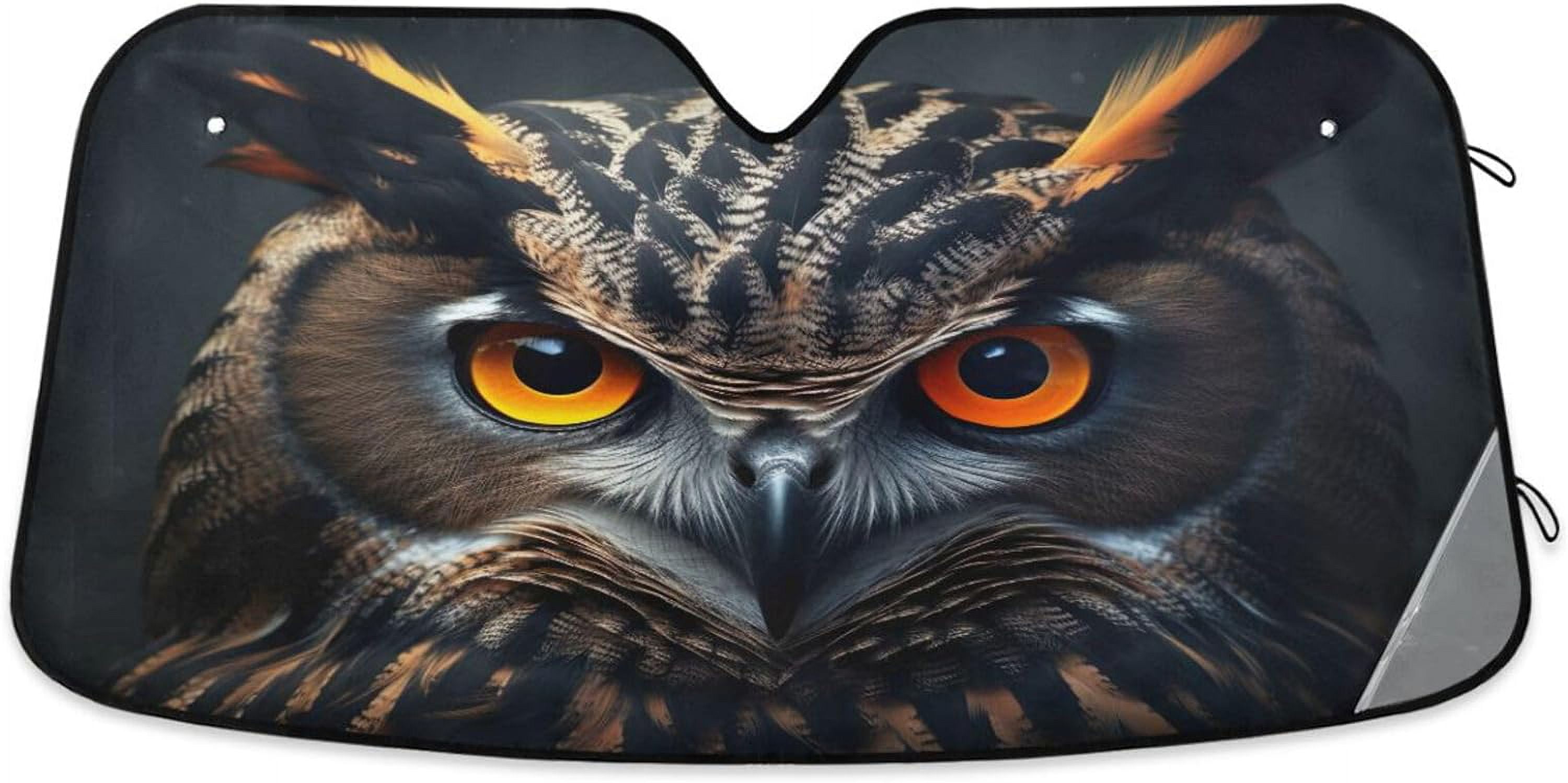 GZHJMY Owl Car Windshield Sun Shade Foldable Sun Shield Shade for ...