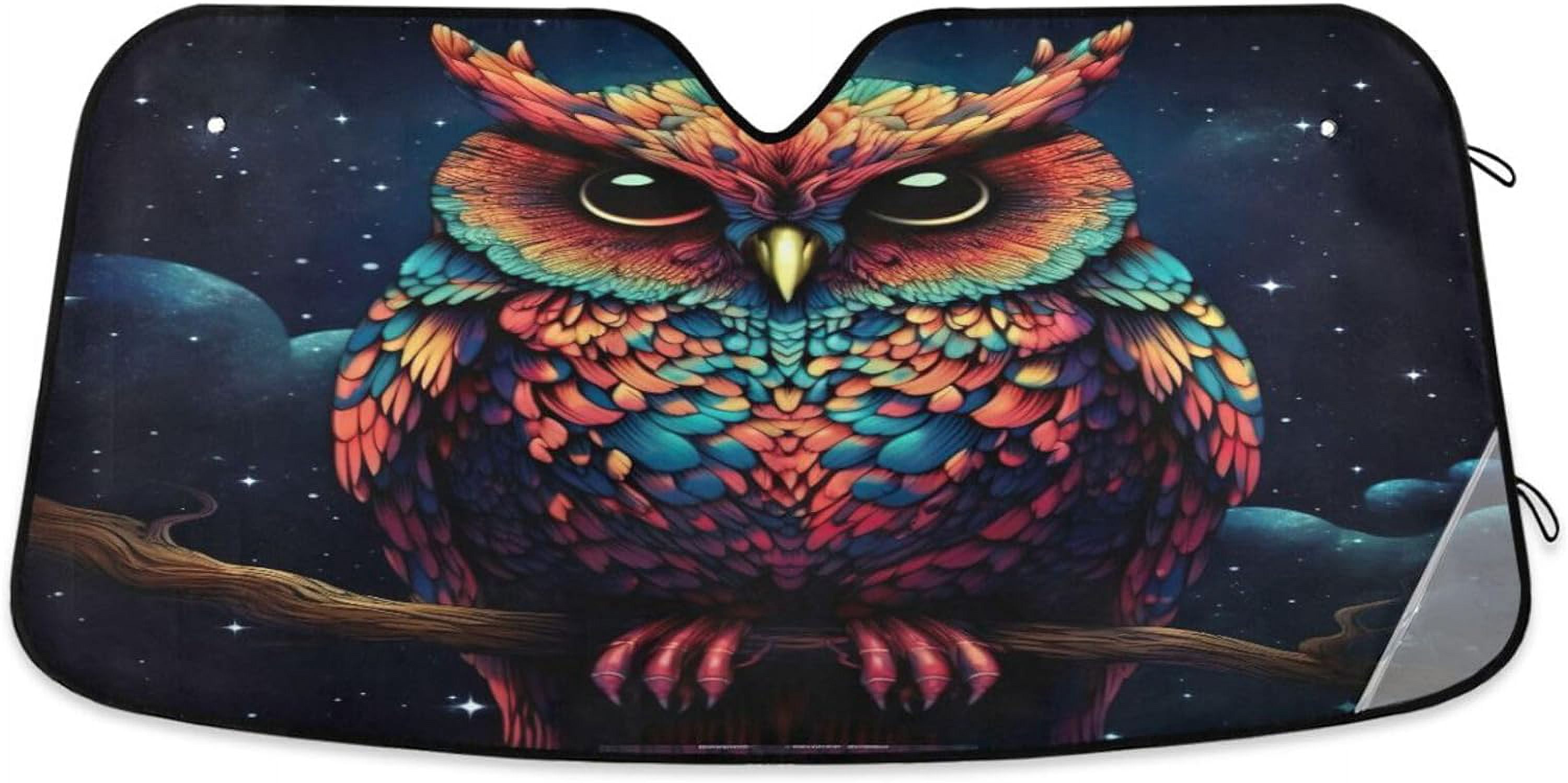 GZHJMY Owl Car Windshield Sun Shade Foldable Sun Shield Shade for ...