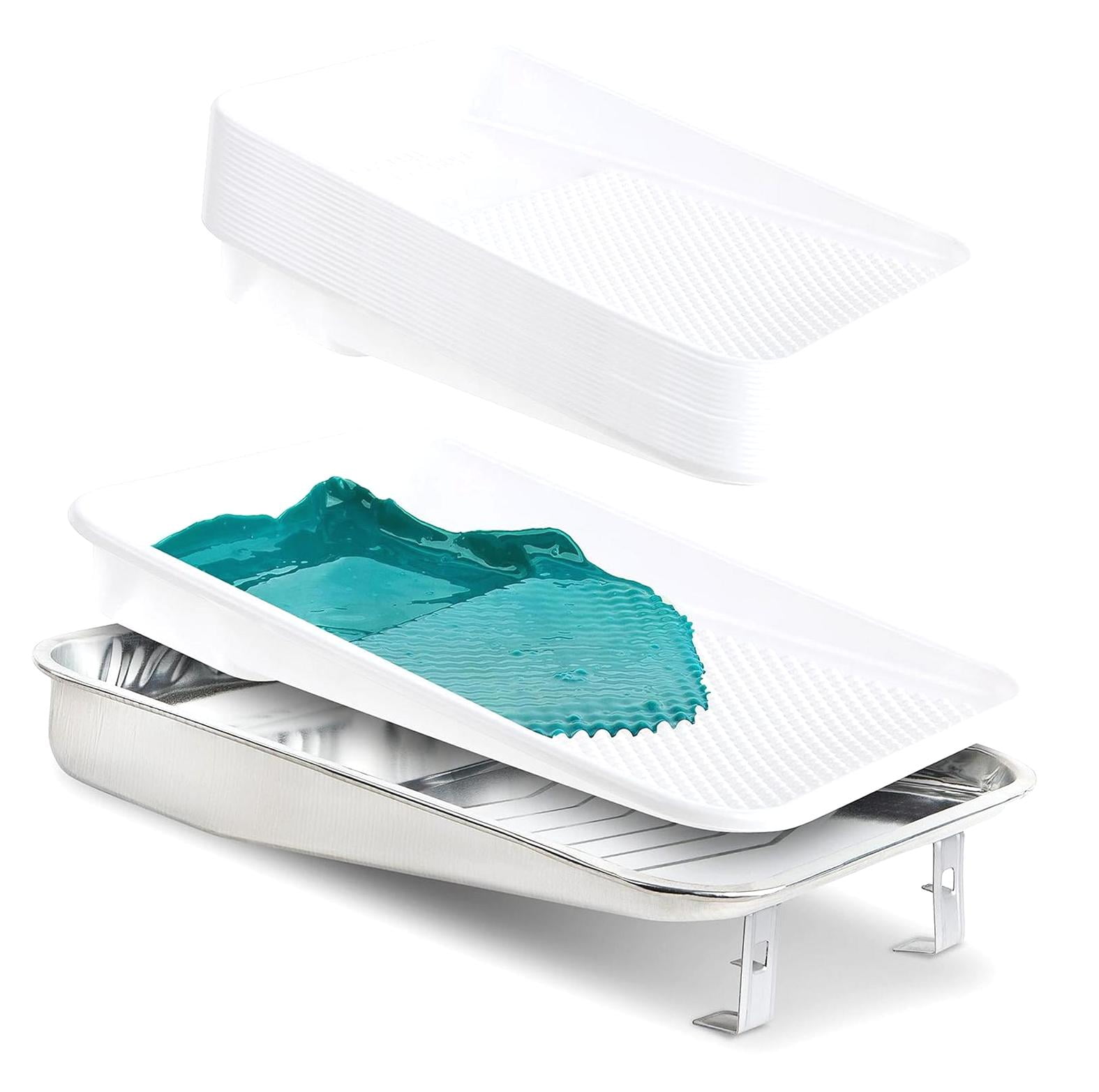 GZHJMY Paint Tray Liner Package Comprising 9" Metal Paint Trays & 20 ...