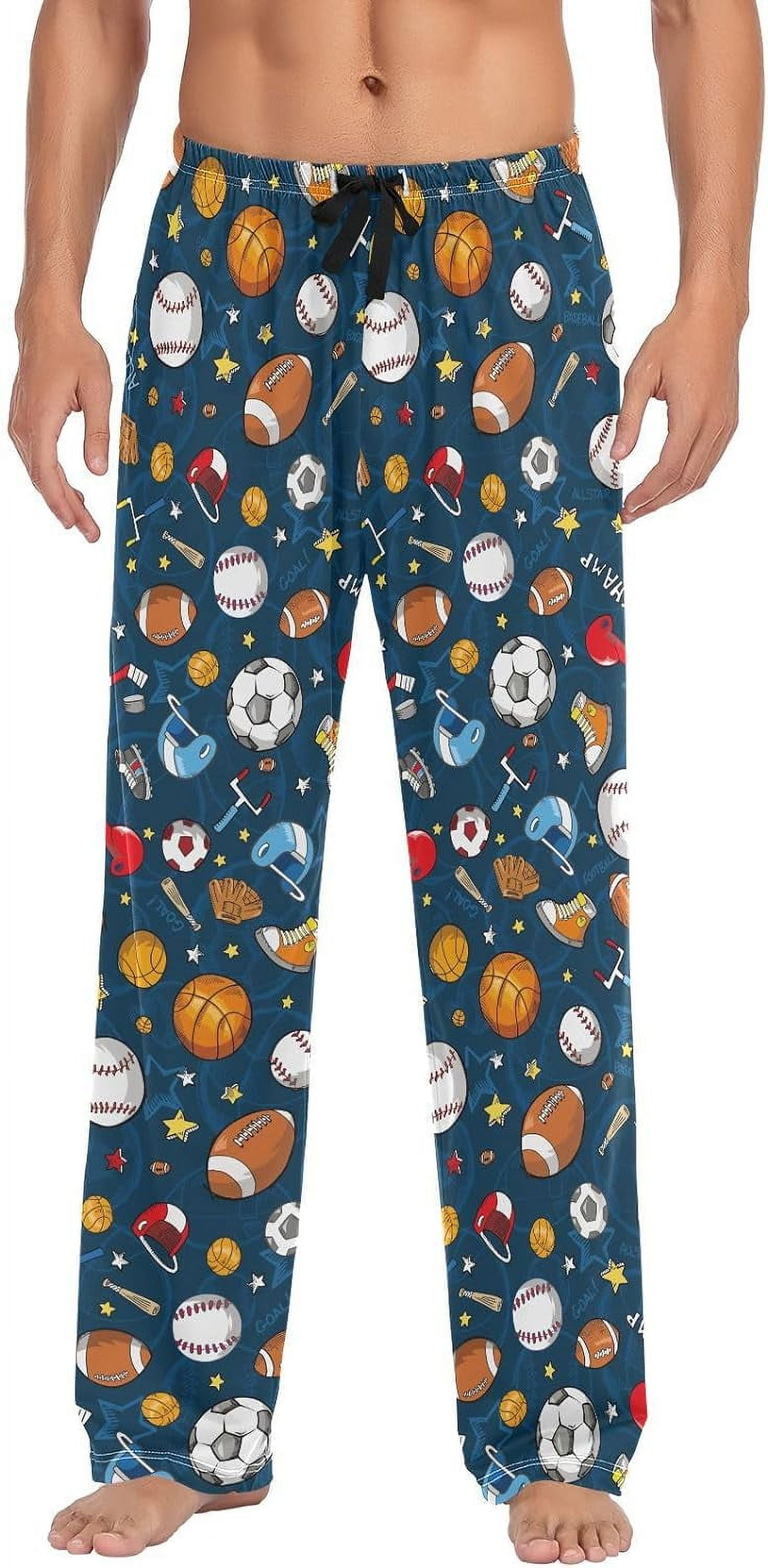 GZHJMY Pajama Pants for Men - Baseball Football Basketball, Loose ...