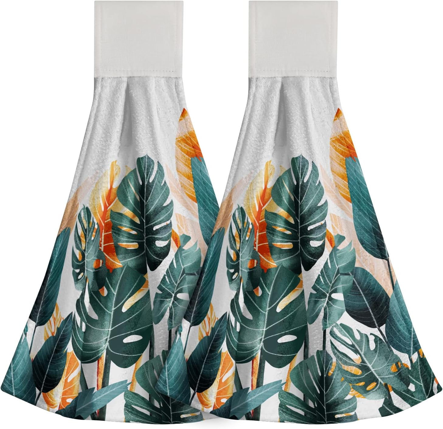 GZHJMY Palm Leaves Hanging Kitchen Towels Tropical Leaf Dish Cloth Tie ...