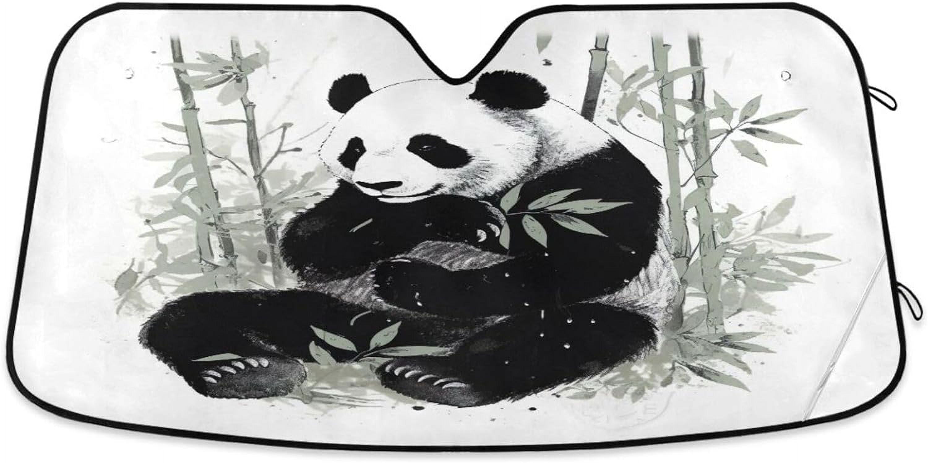 GZHJMY Panda Car Windshield Sun Shade Foldable Sun Shield Shade for ...