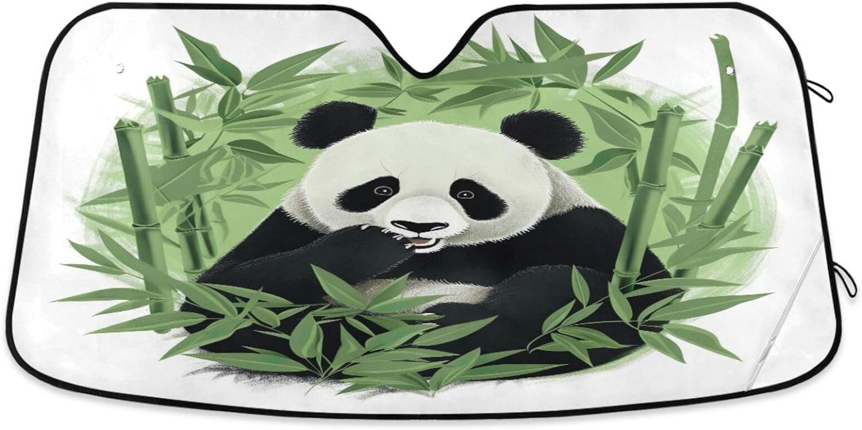 GZHJMY Panda Car Windshield Sun Shade Foldable Sun Shield Shade for ...