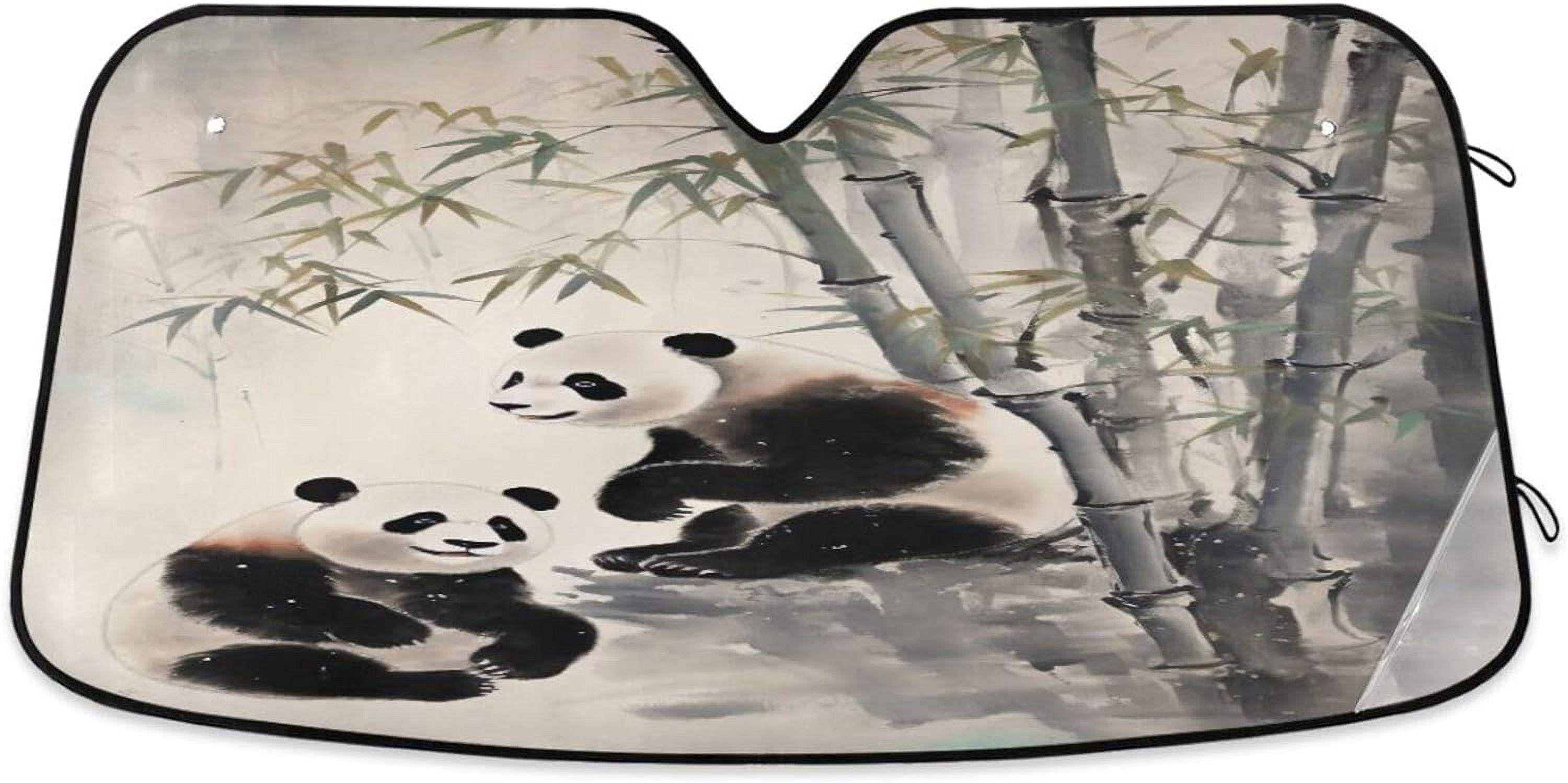 GZHJMY Panda Car Windshield Sun Shade Foldable Sun Shield Shade for ...