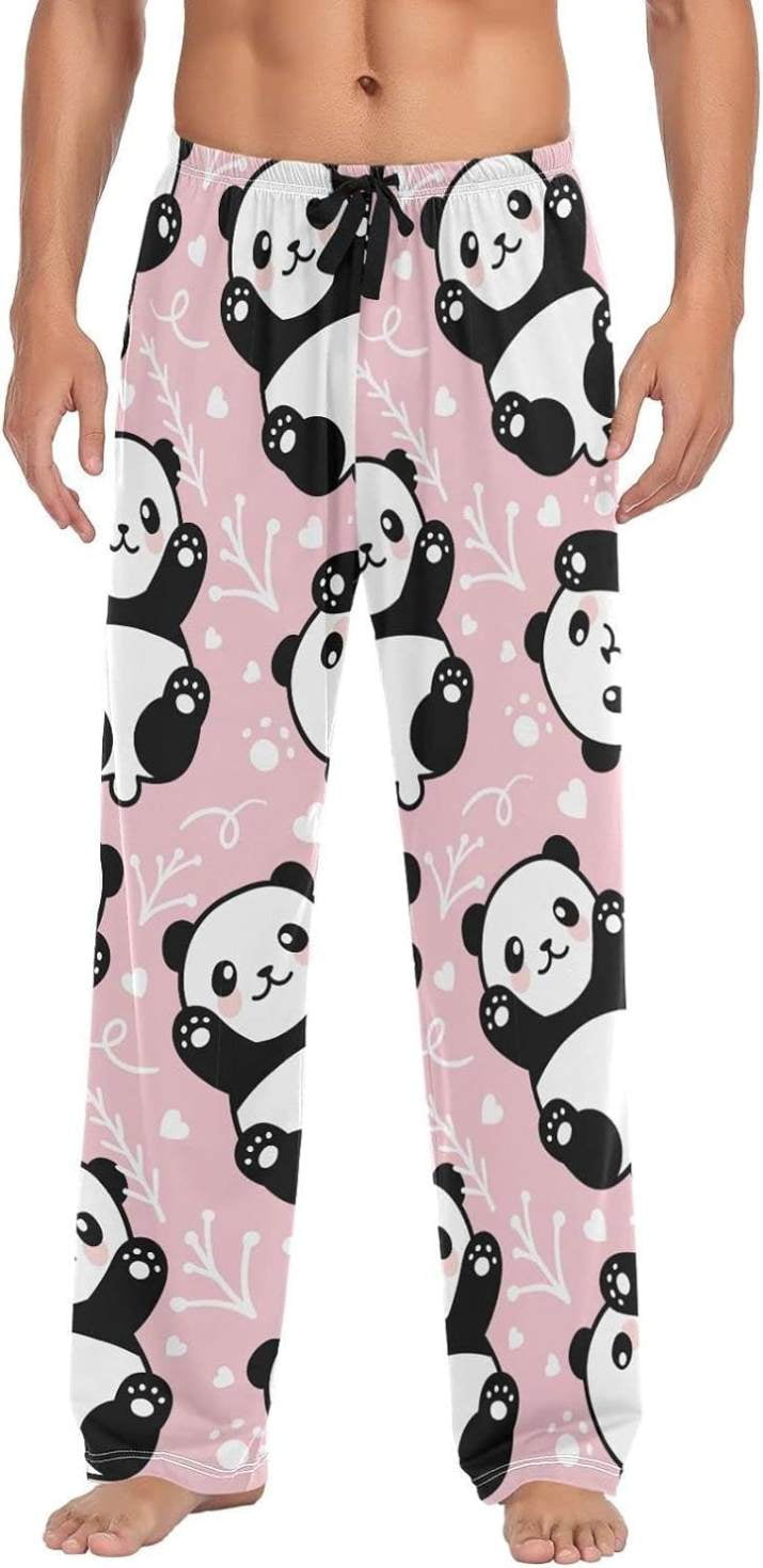 GZHJMY Panda Pajama Pants for Men, Lounge Pants Lightweight Men Pajama ...