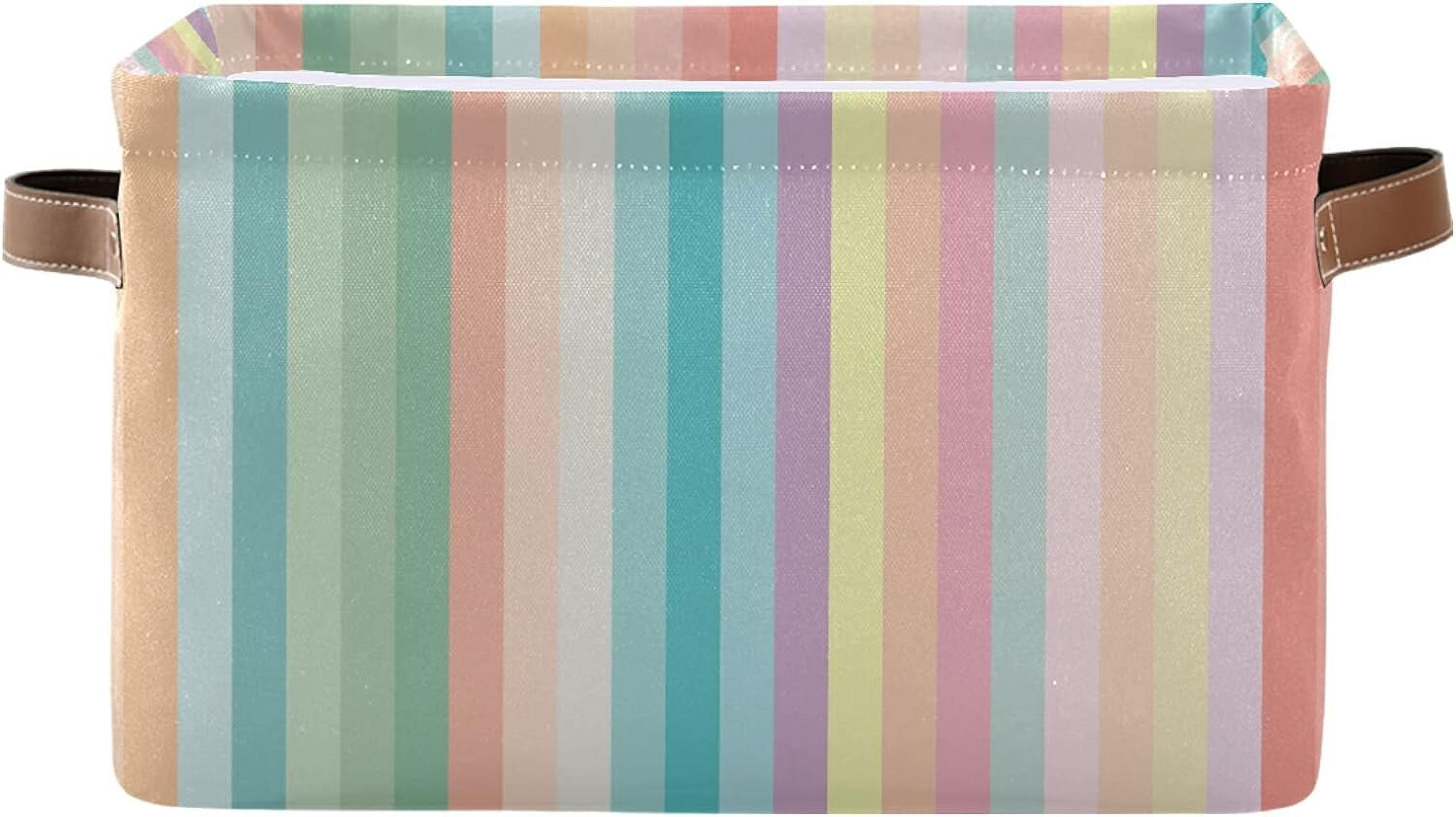 GZHJMY Pastel Color Palettes Storage Bins Collapsible with Handle, 2PCS ...