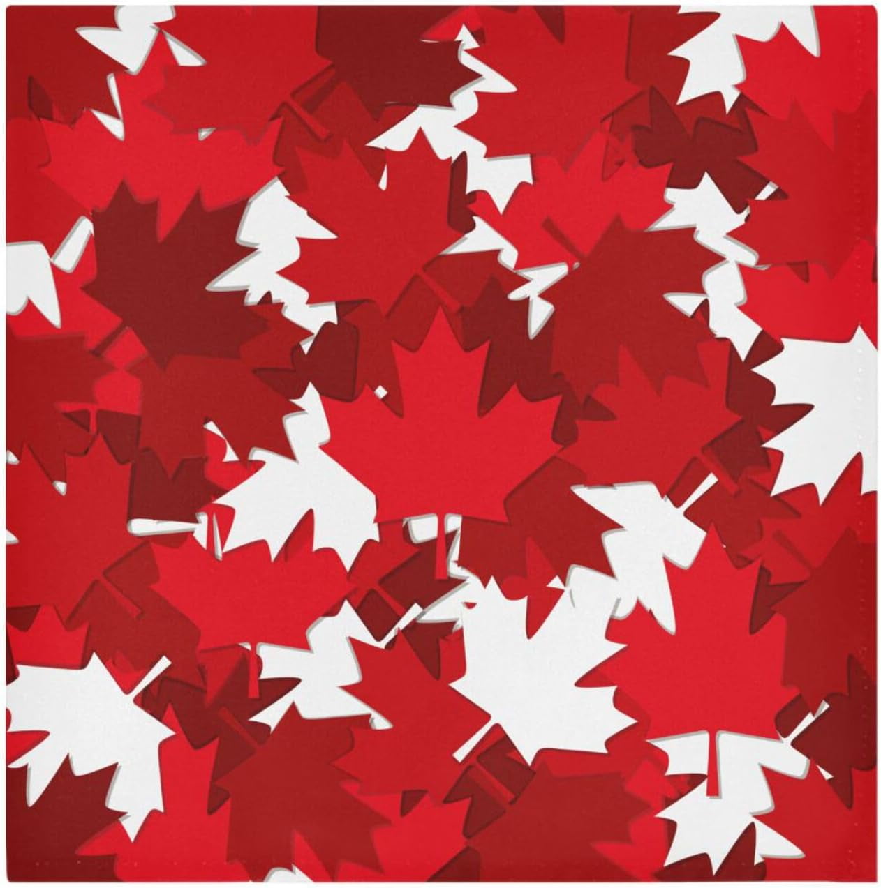 GZHJMY Patriot Cloth Napkin Canadian Maple Leaf Dining Table Decor ...