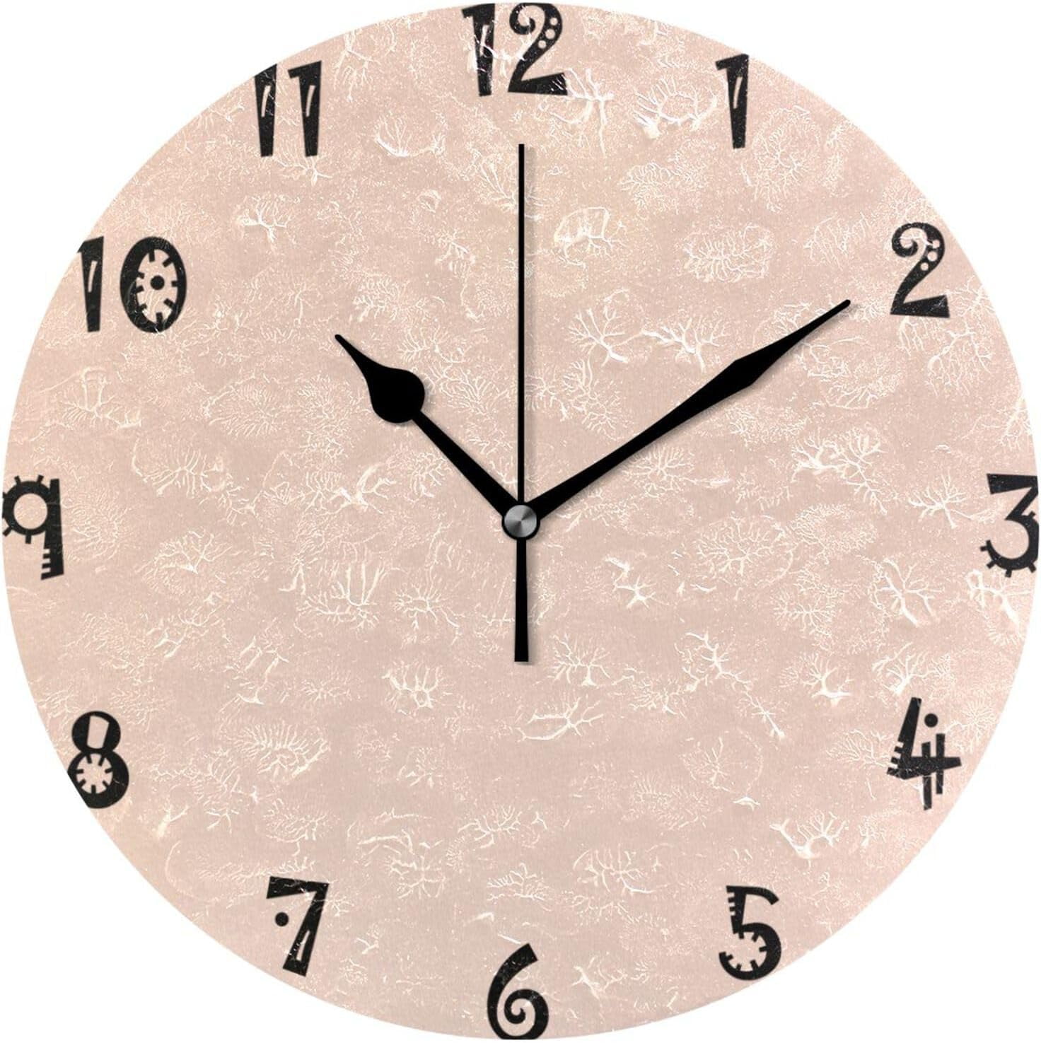 GZHJMY Peach Wall Clock,Silent Non Ticking 10 Inch Battery Operated ...