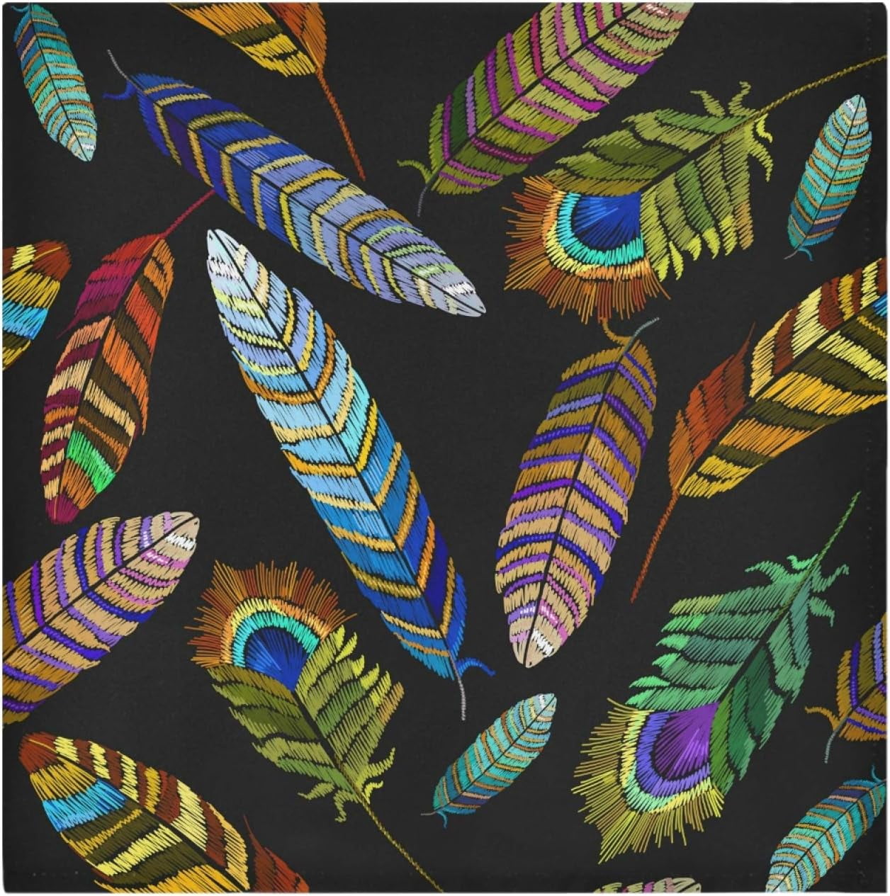 GZHJMY Peacock Feather Cool Funny Cloth Dinner Napkins Everyday Use 20 ...