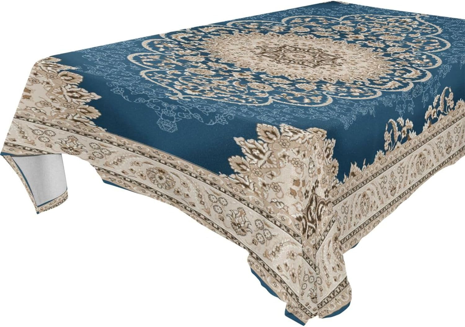 GZHJMY Persian Carpet Texture Rectangle Tablecloth, Waterproof Stain ...